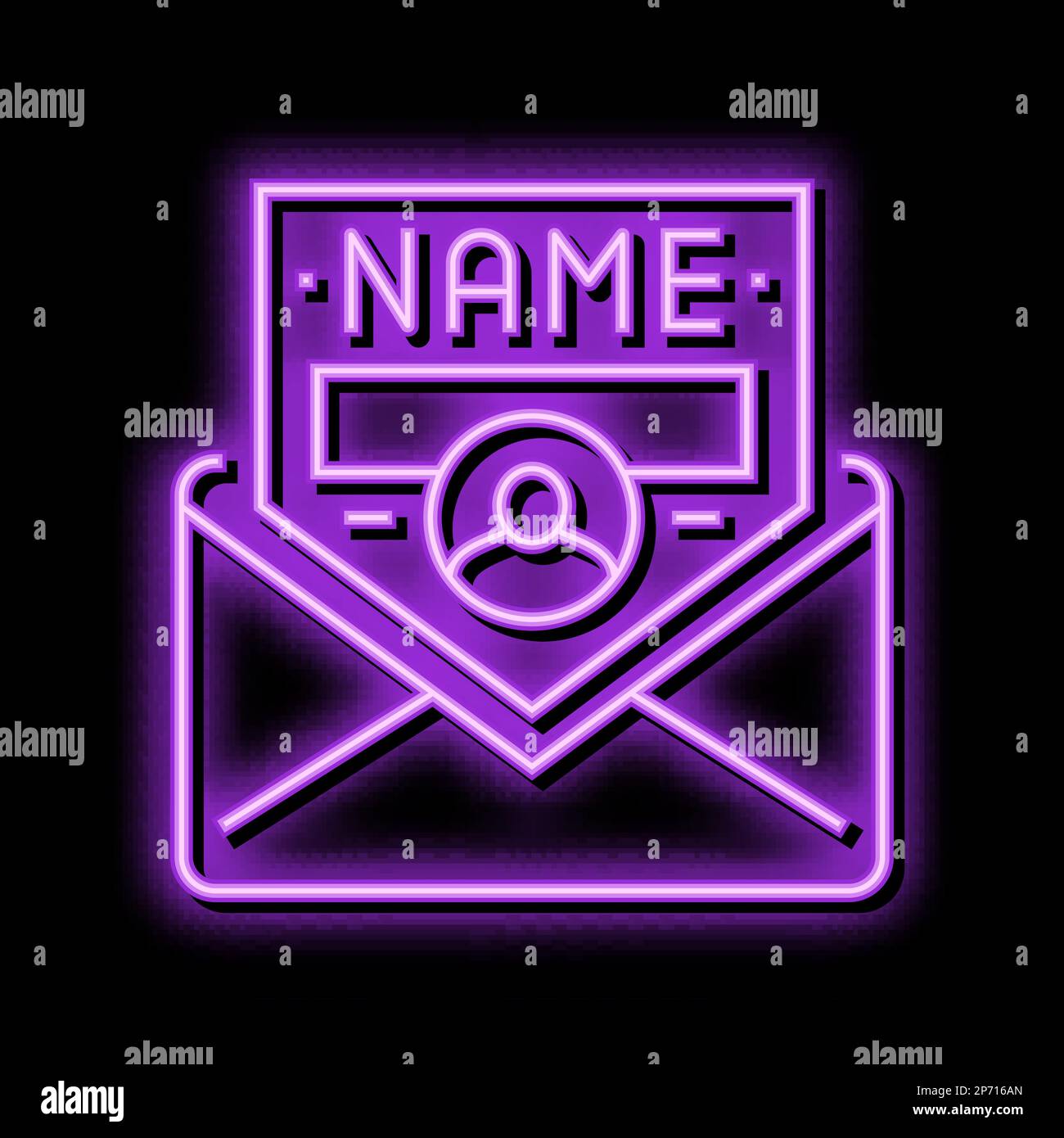 personalized email neon glow icon illustration Stock Vector Image & Art ...