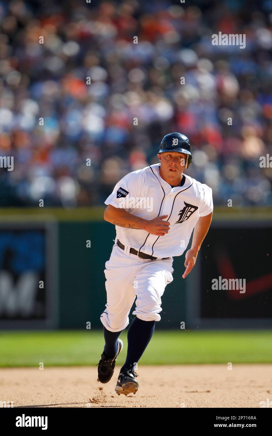 Detroit Tigers Brandon Inge in a game against the Cleveland Indians at ...