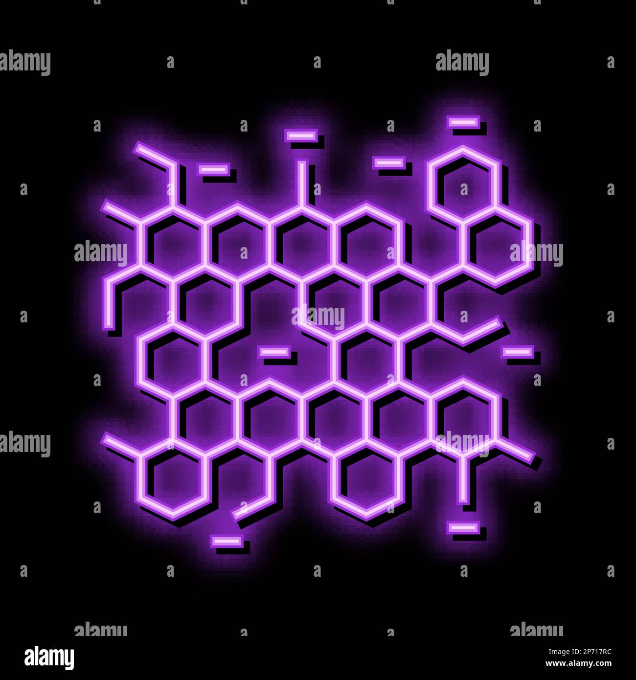 microbiology molecular structure neon glow icon illustration Stock ...