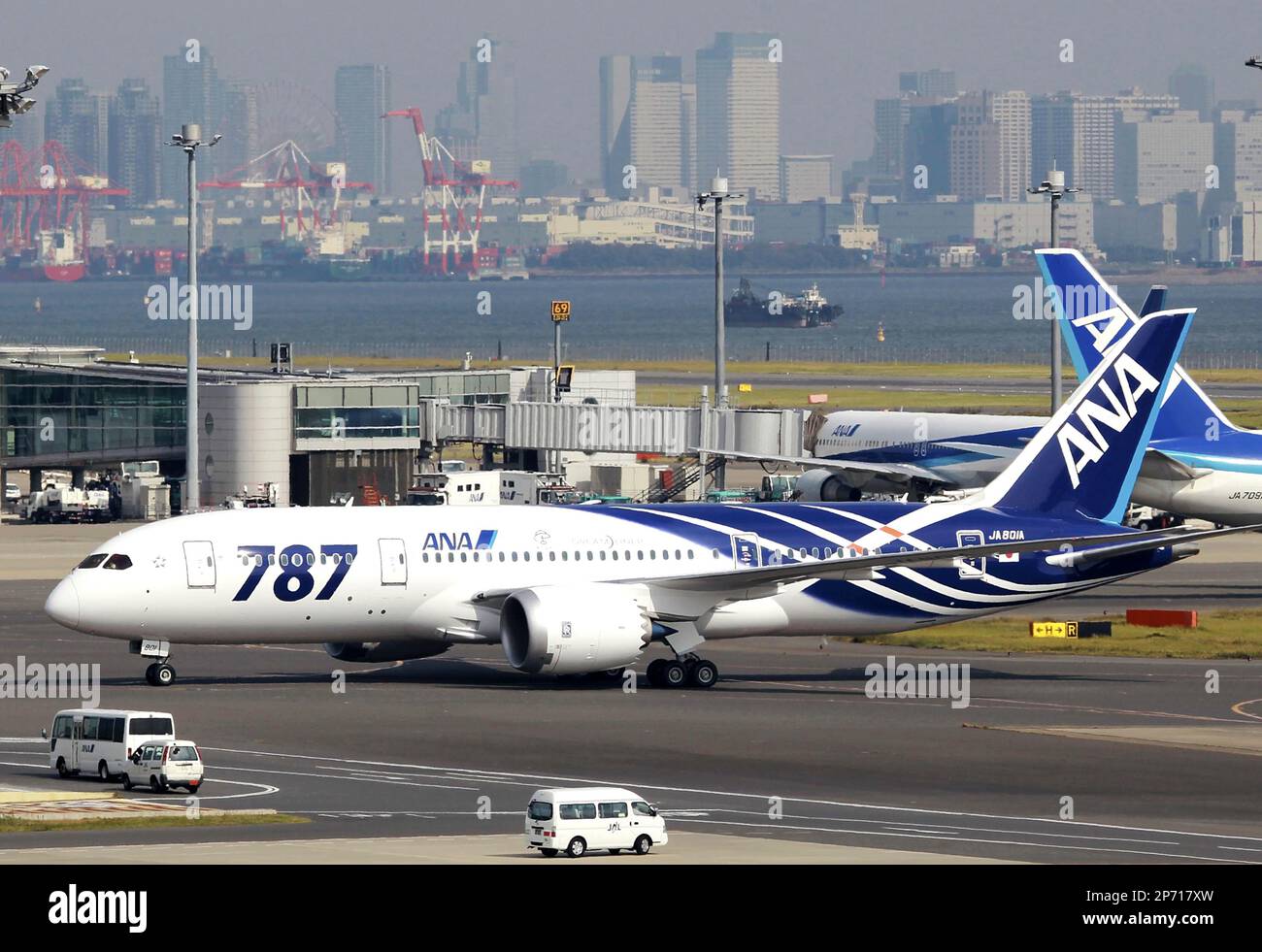 The first Boeing 787 Dreamliner airplane of All Nippon Airways(ANA ...