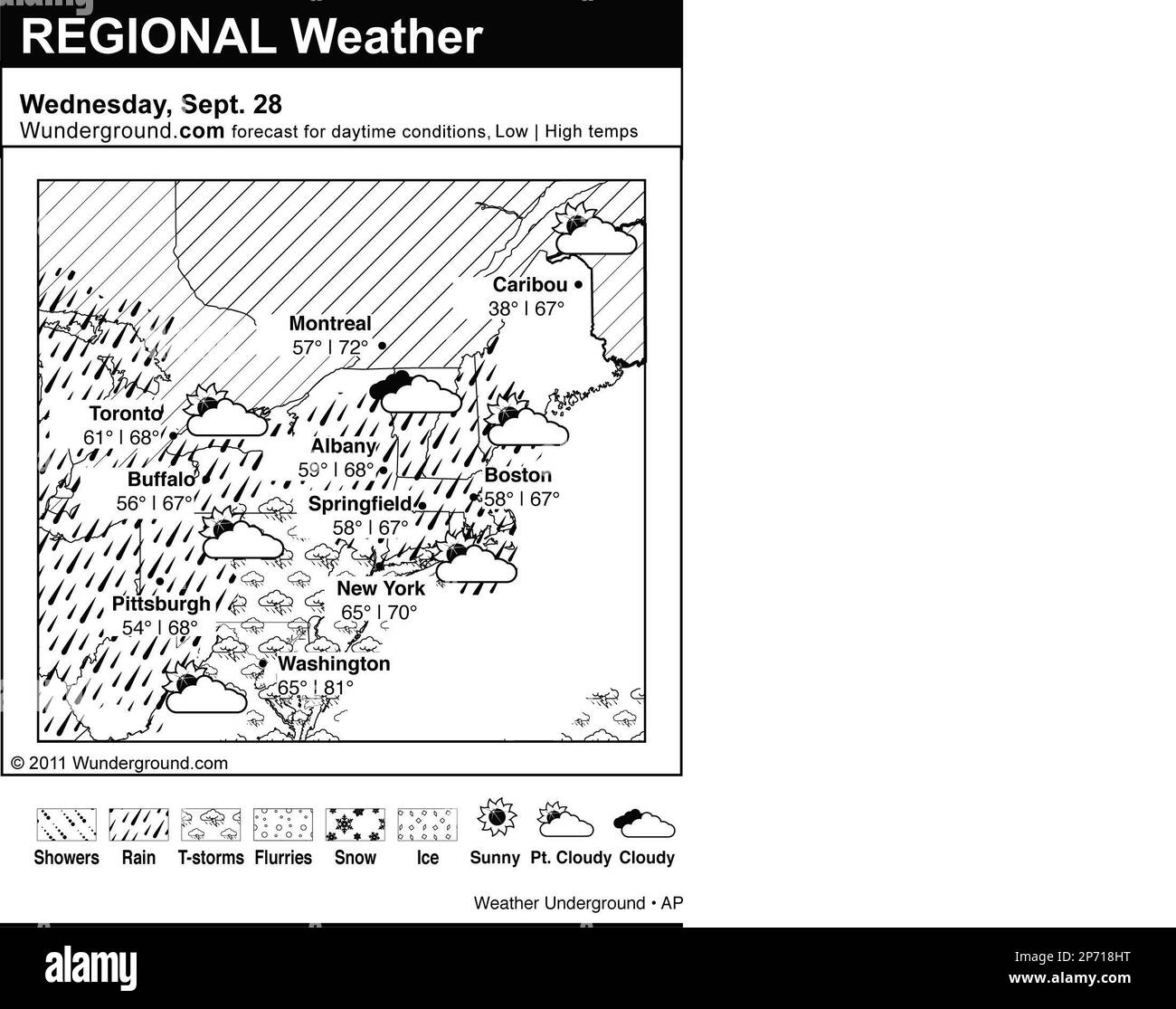 This is the Weather Underground forecast for Wednesday, Sept. 28, 2011 ...