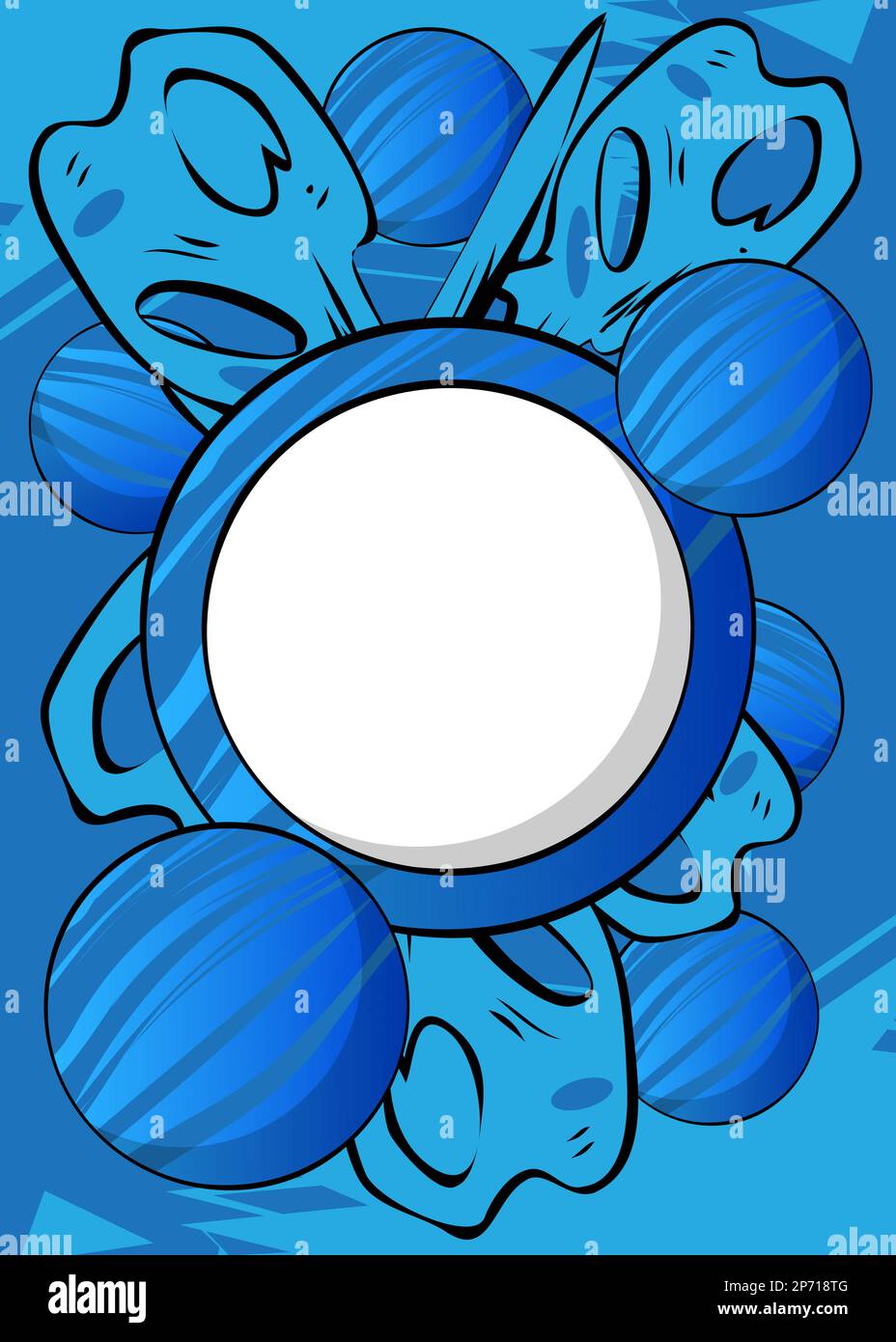 Comics Presentation with Blue abstract background. Comic book poster ...