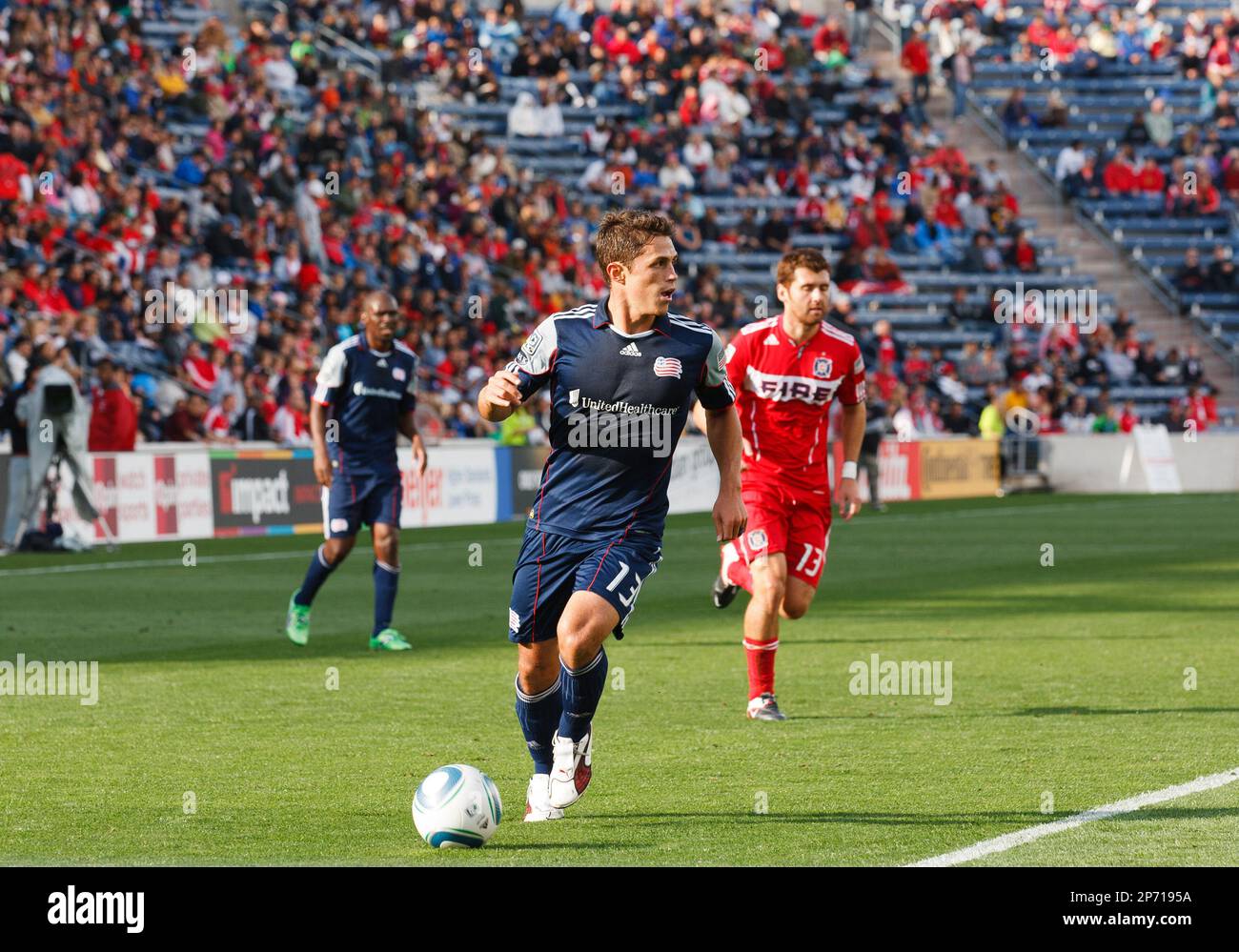 September 25 2011: Ryan Guy of the New England Revolution sets up a ...