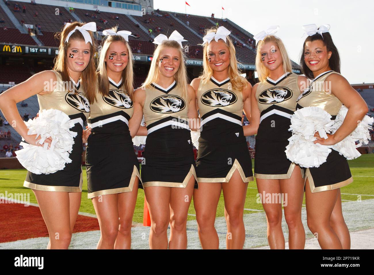 24 September 2011: University of Missouri cheerleaders during the ...