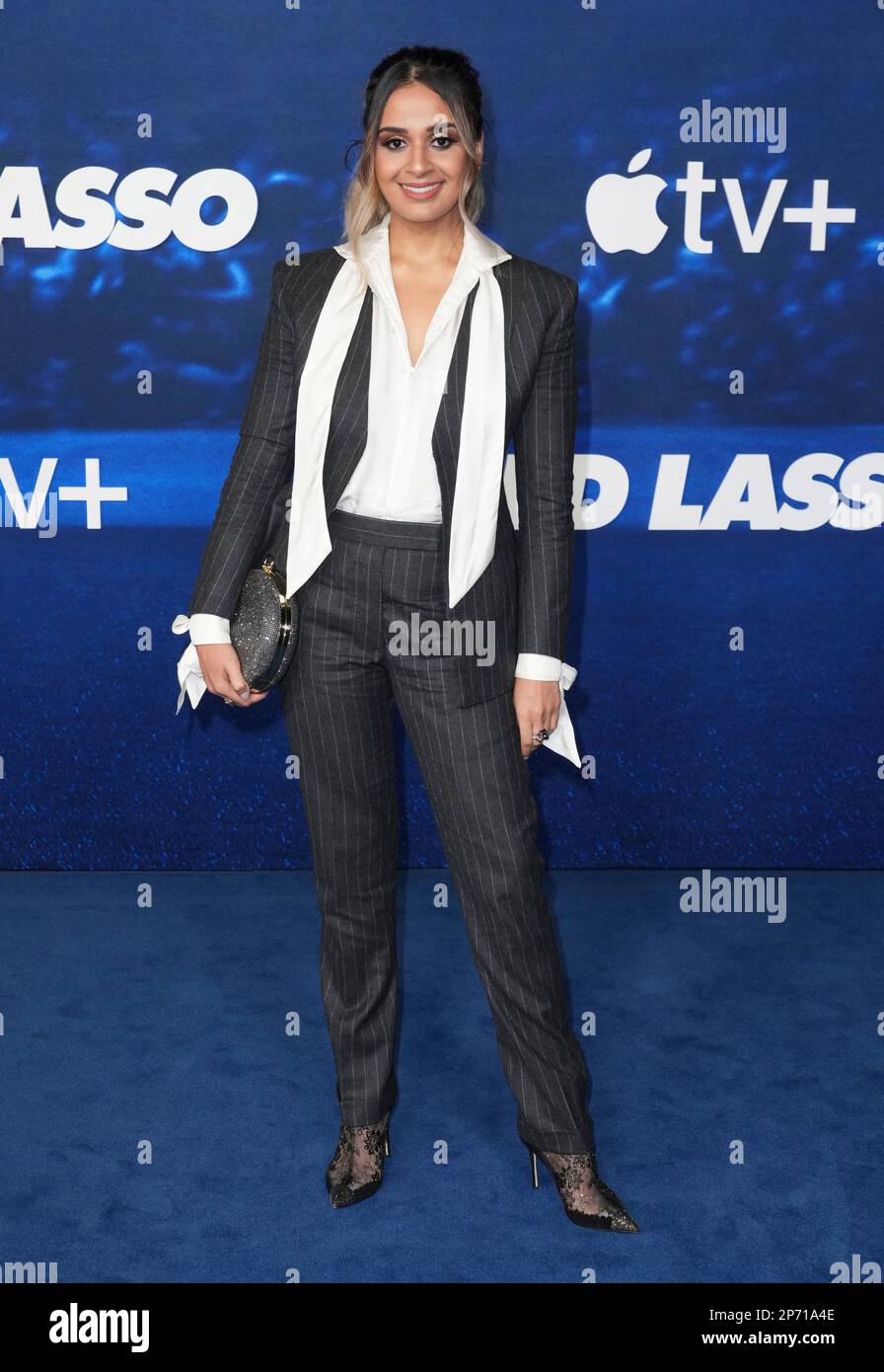 Ambreen Razia arrives at the season three premiere of "Ted Lasso" on Tuesday, March 7, 2023, at ...