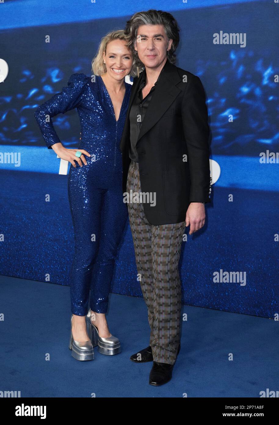 Kate Quilton, left, and James Lance arrive at the season three premiere ...