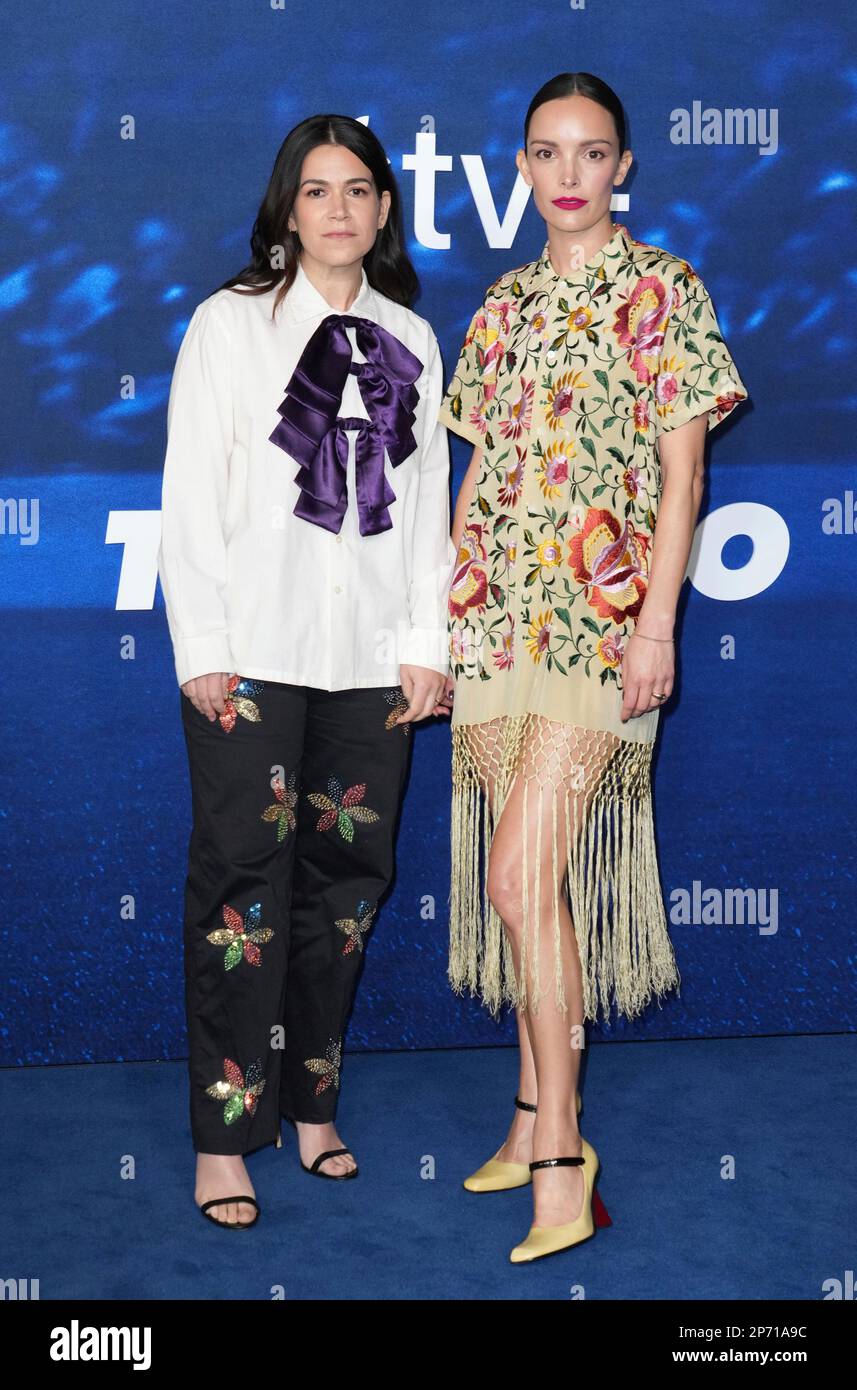 Abbi Jacobson, left, and Jodi Balfour arrive at the season three ...