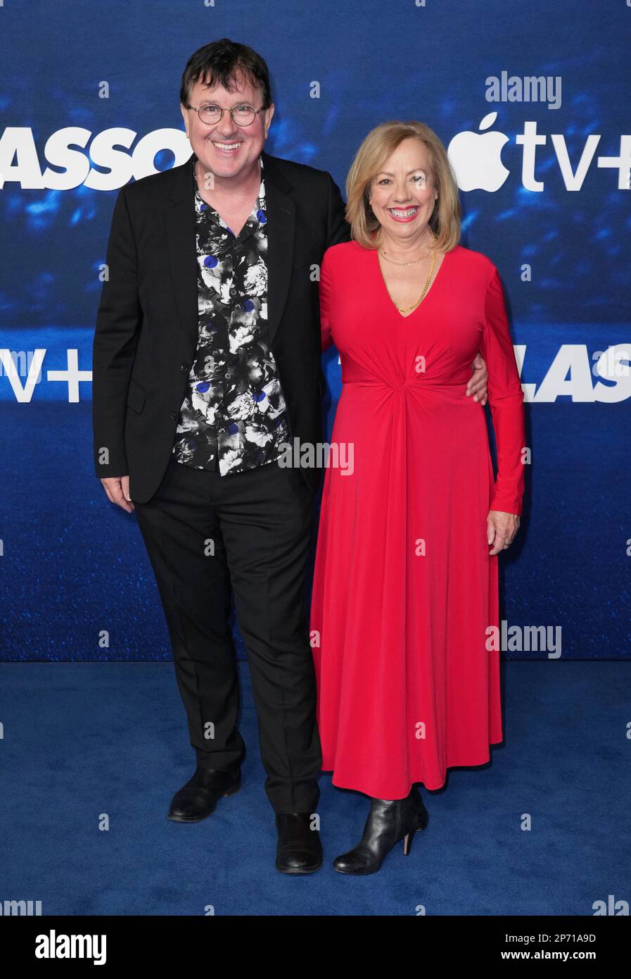 Jeremy Swift, left, and Mary Roscoe arrive at the season three premiere ...