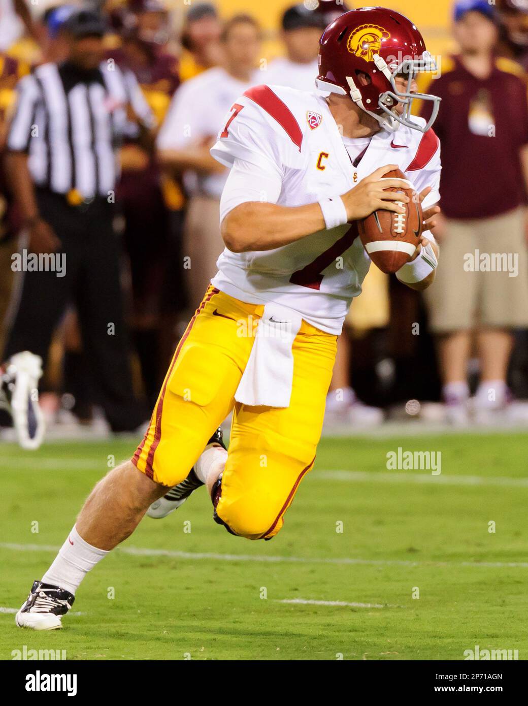 September 24, 2011: USC Trojans quarterback Matt Barkley #7 in action ...