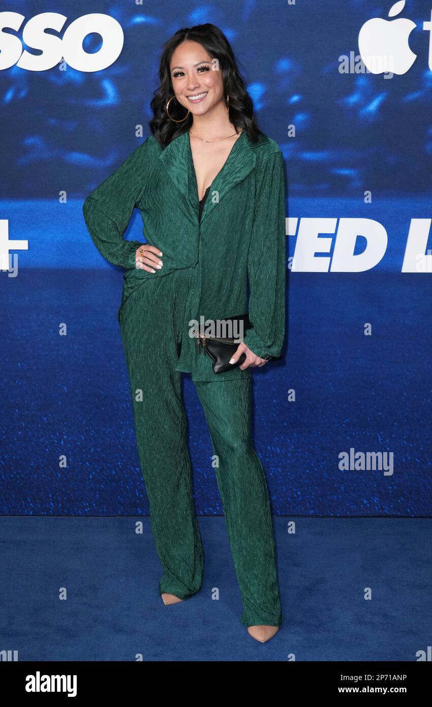 Megan Reyes arrives at the season three premiere of "Ted Lasso" on ...