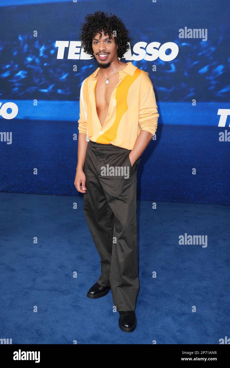 Mohammed Hashim arrives at the season three premiere of "Ted Lasso" on Tuesday, March 7, 2023 ...