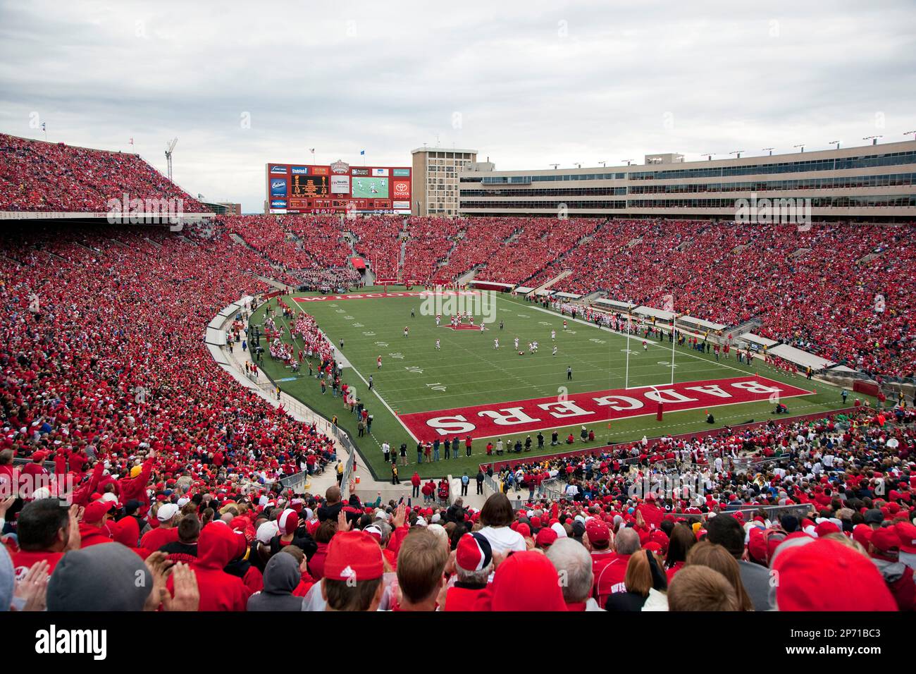 A general view of Camp Randall Stadium during the Wisconsin Badgers ...
