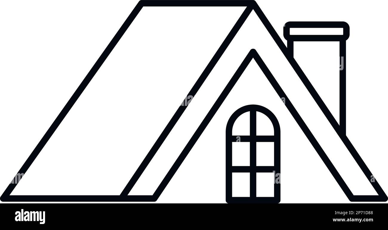 Roof insulation icon outline vector. House repair. Roofer metal Stock ...