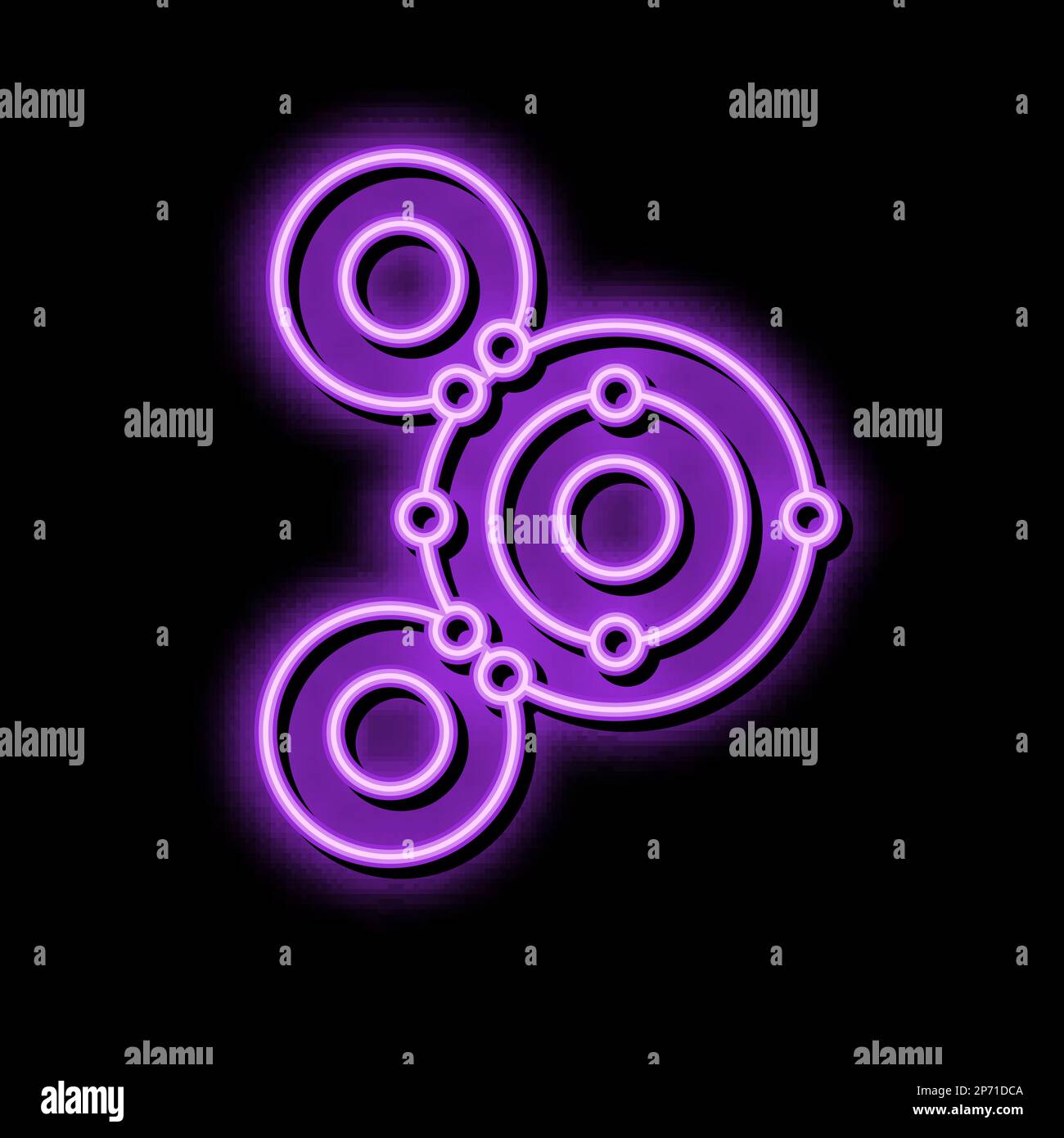 atom molecular structure neon glow icon illustration Stock Vector Image ...