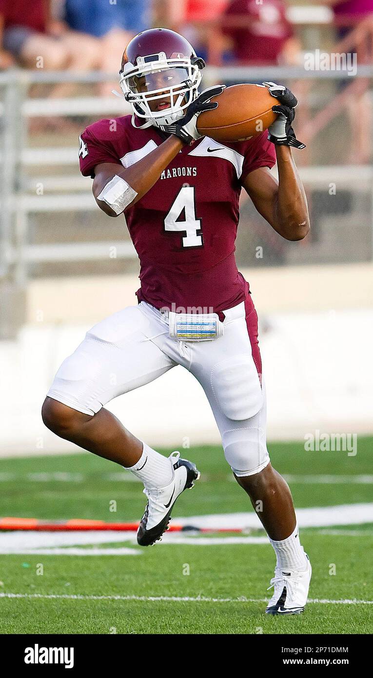 September 23, 2011: Cayleb Jones #4 with Austin High School warming up ...