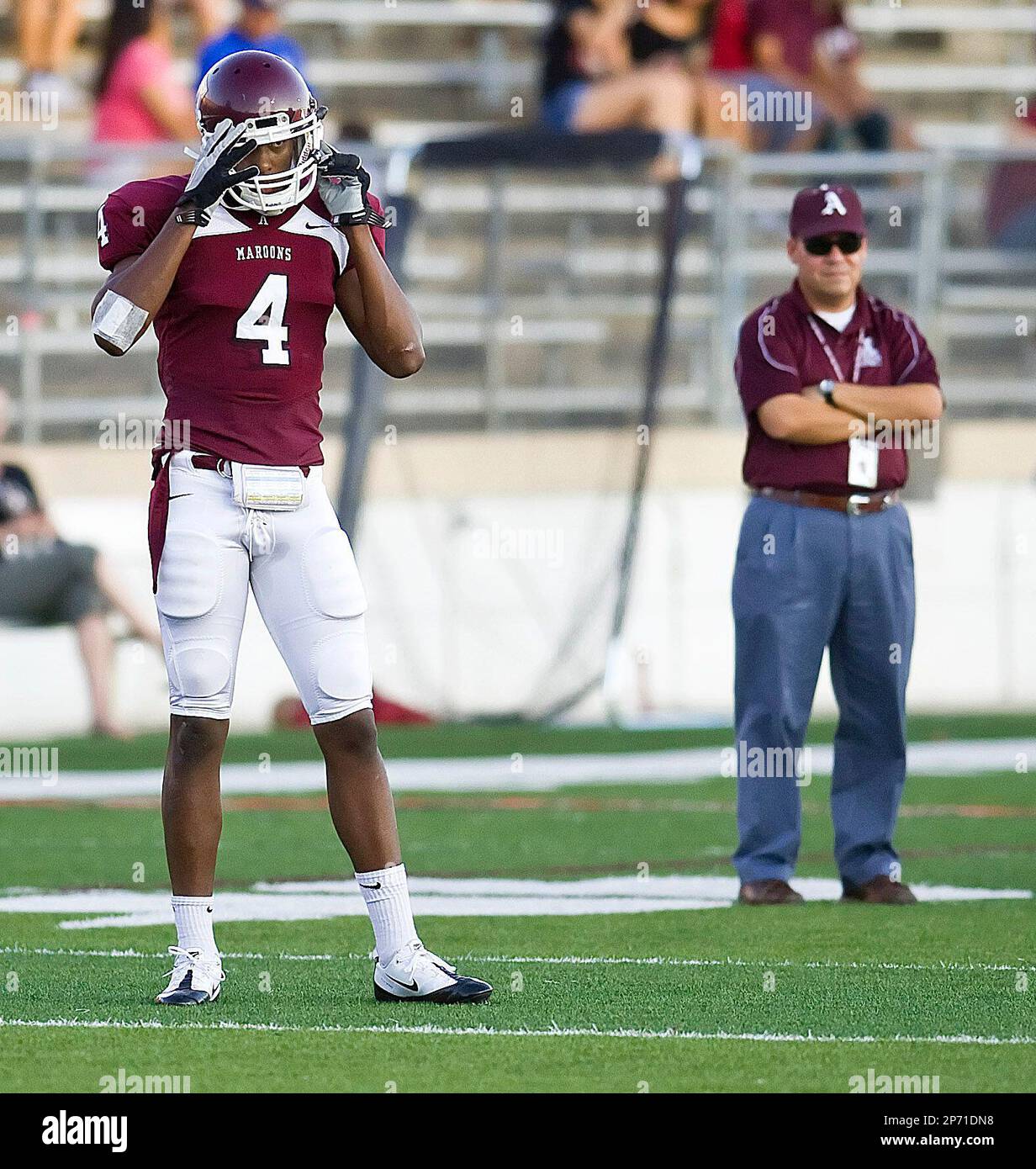 September 23, 2011: Cayleb Jones #4 with Austin High School Football ...