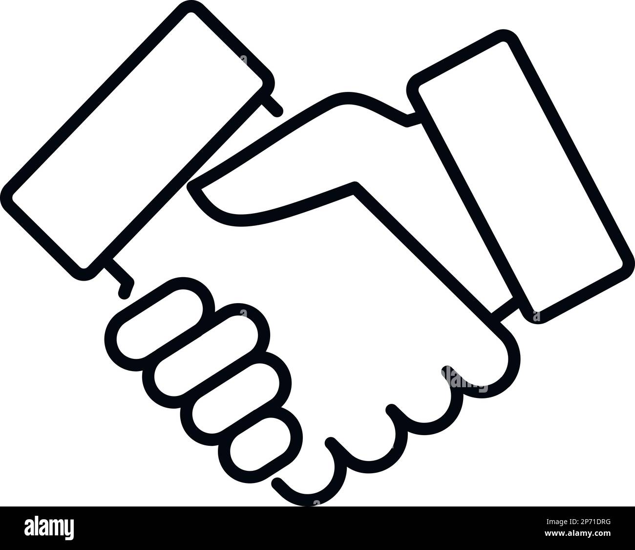 Trust handshake icon outline vector. Social corporate. Honesty core ...