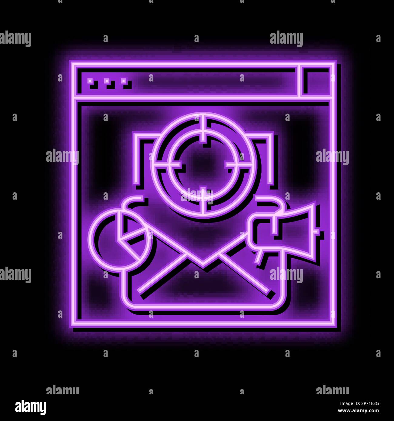 email marketing neon glow icon illustration Stock Vector Image & Art ...