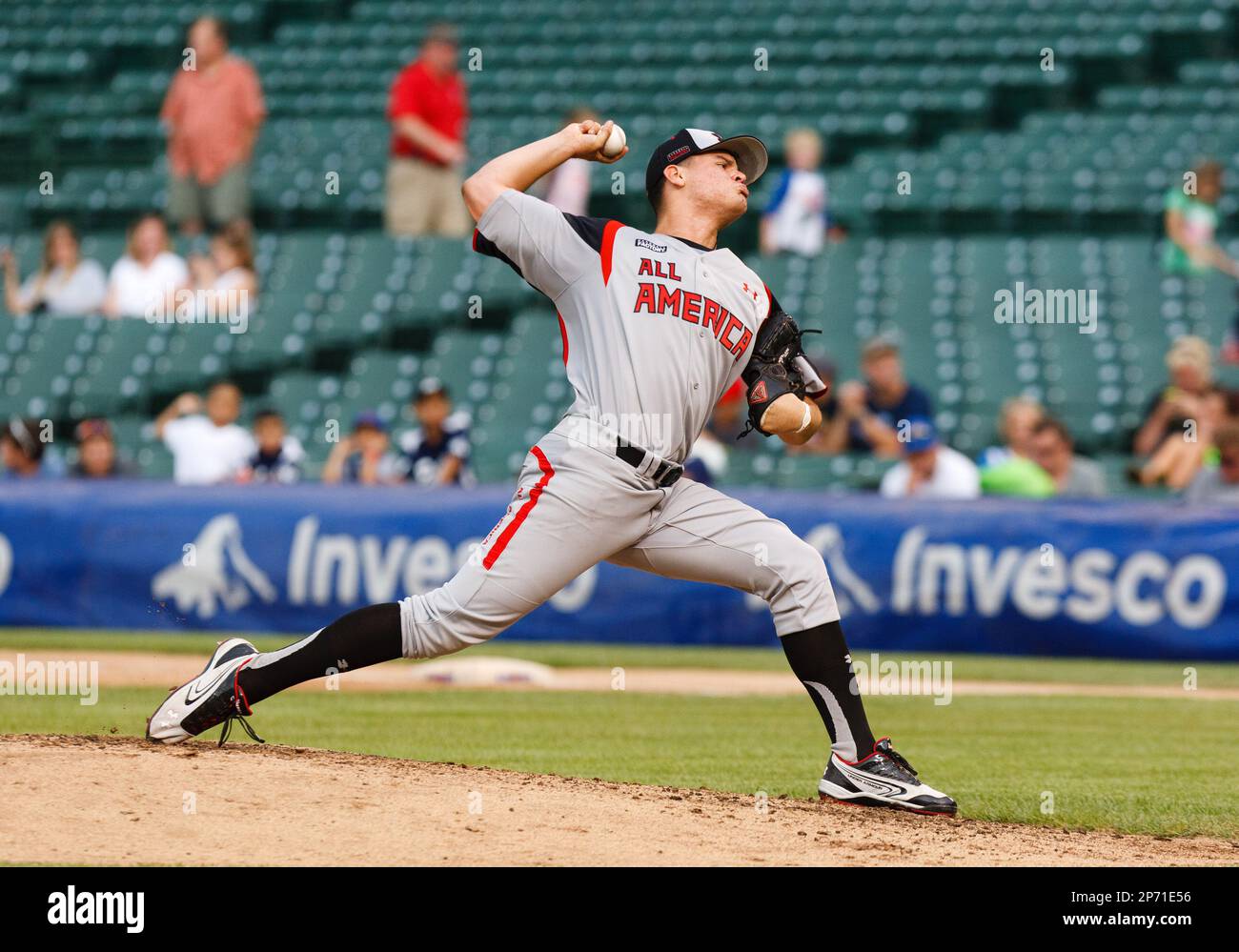 August 13 2011: Prep star pitcher Nick Travieso works an inning of ...
