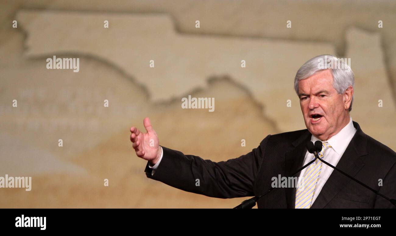 Republican Presidential Candidate Newt Gingrich Addresses The