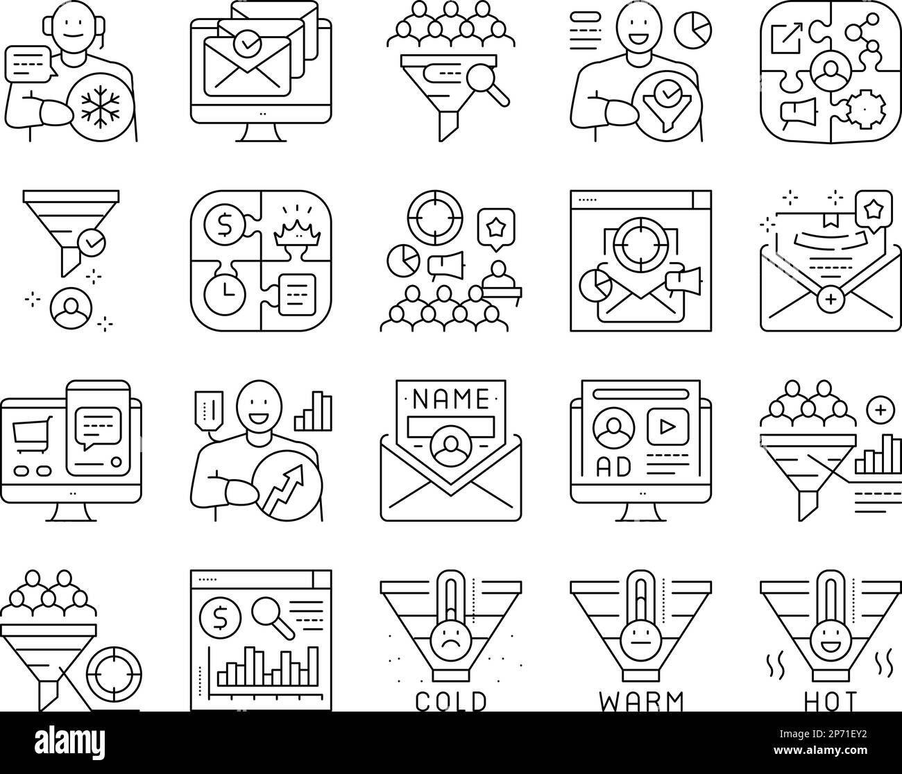 Digital marketing funnel Black and White Stock Photos & Images - Alamy