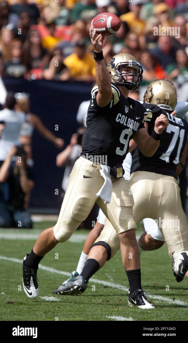 Colorado quarterback, Tyler Hansen (9), throws a pass in the first ...
