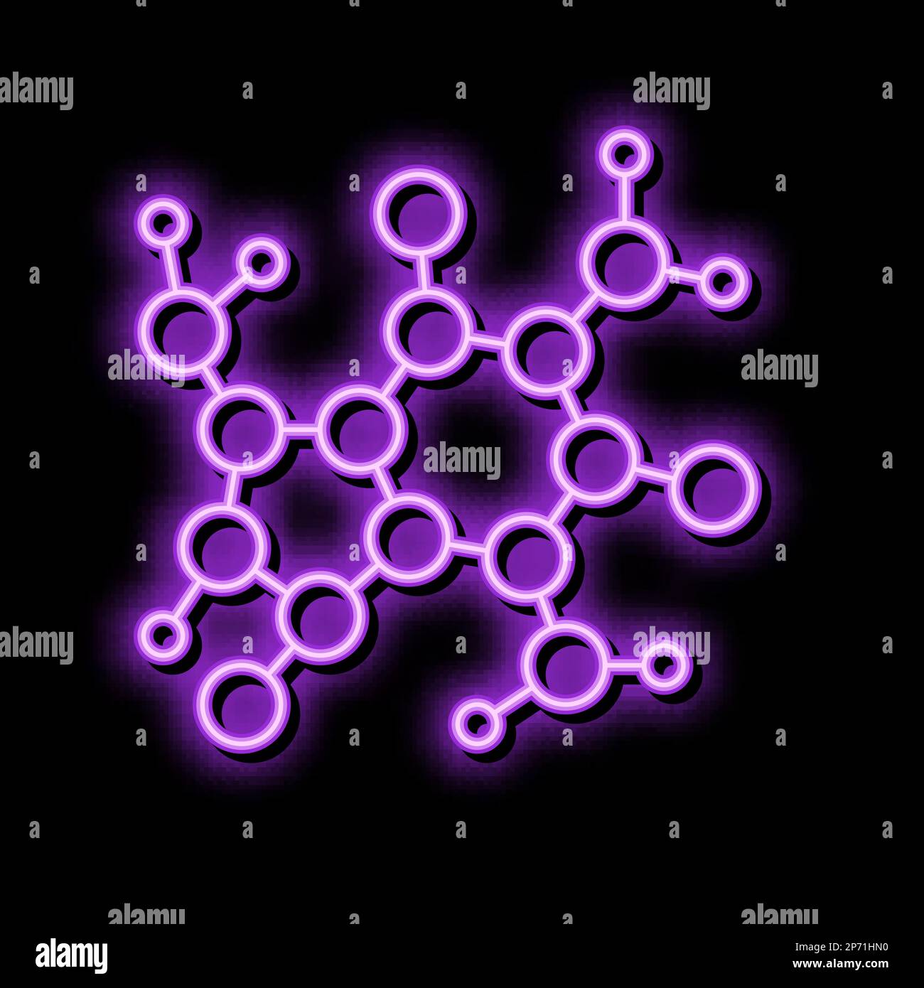 science molecular structure neon glow icon illustration Stock Vector ...