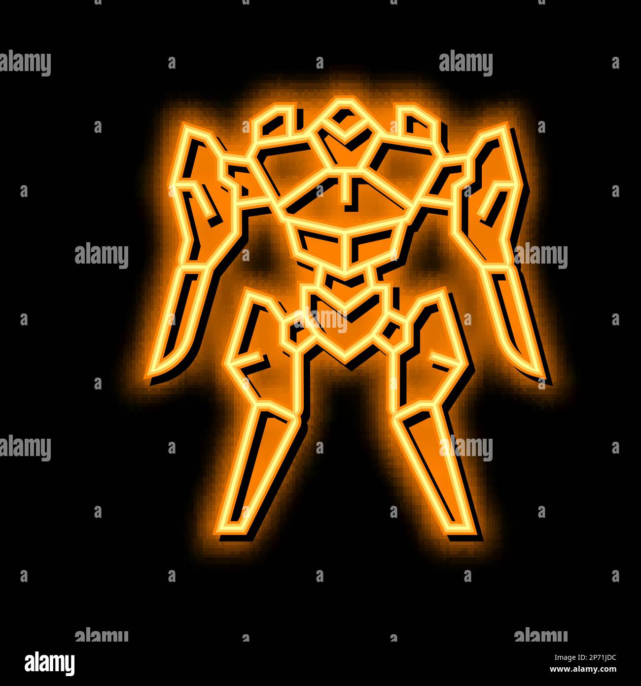 future robot neon glow icon illustration Stock Vector Image & Art - Alamy