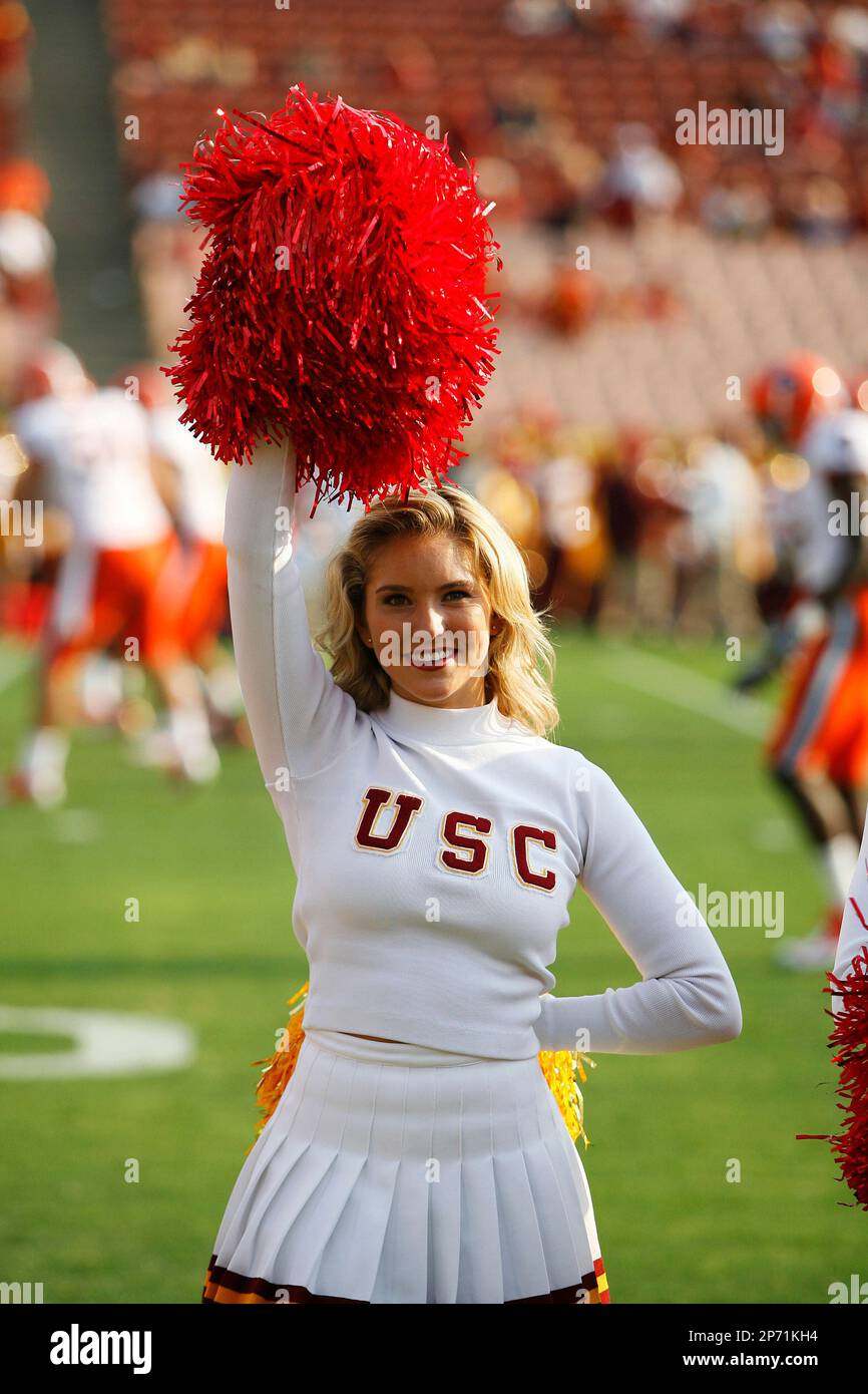 September 17, 2011: USC Trojans cheerleader in action against the ...