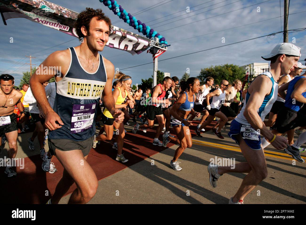 Start of The Community First Fox Cities Marathon gets underway in front ...