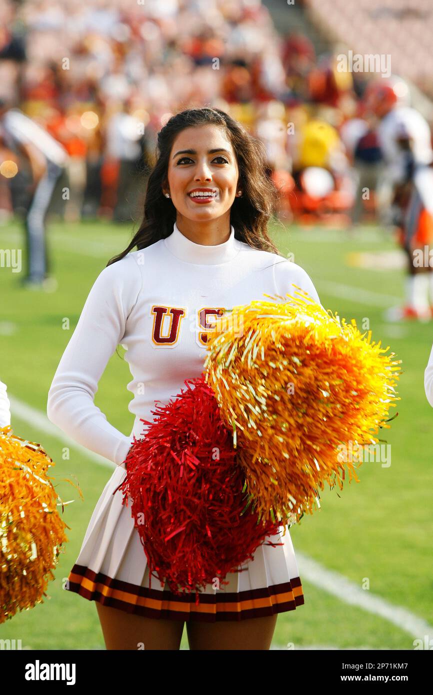 September 17, 2011: USC Trojans cheerleader in action against the ...