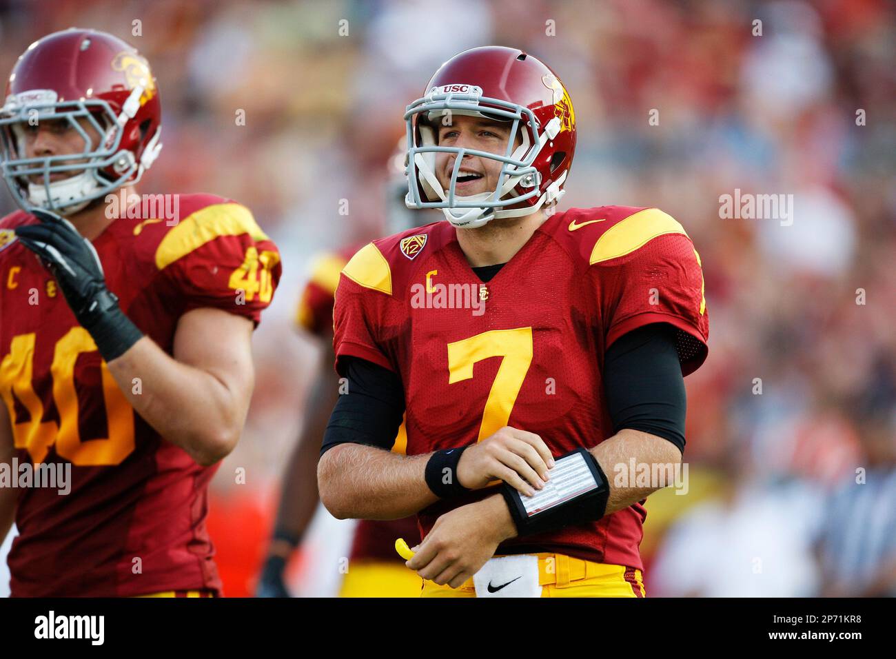 September 17, 2011: Matt Barkley #7 of the USC Trojans in action ...