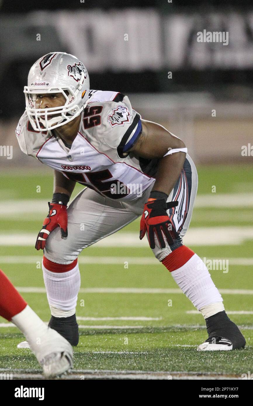 September 17, 2011: Las Vegas Locomotives linebacker Marcus Riley (55 ...