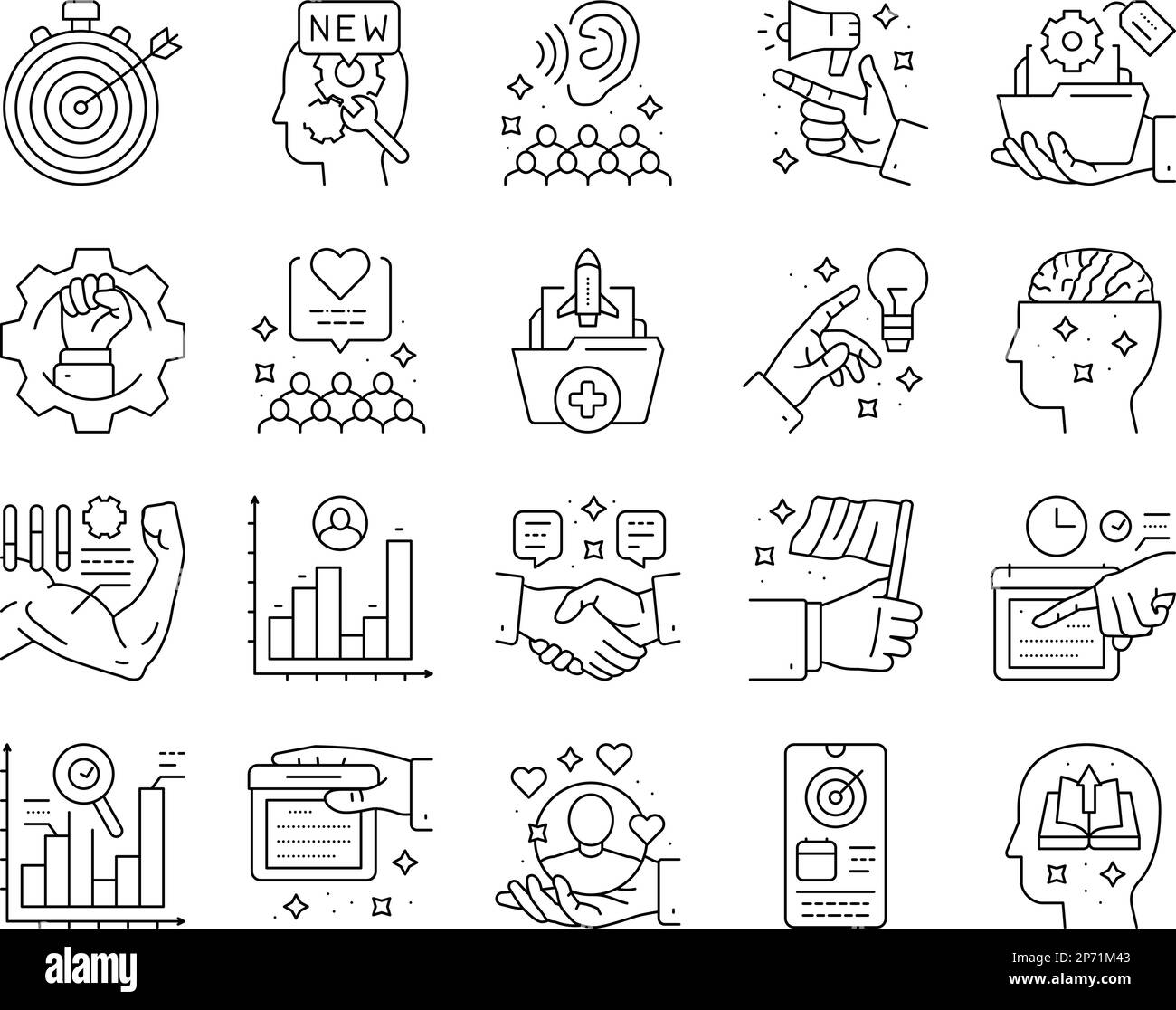 leadership business success team icons set vector Stock Vector Image & Art - Alamy