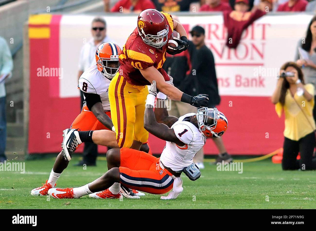 September 17, 2011 Los Angeles, CA.USC Trojans tight end Rhett Ellison ...