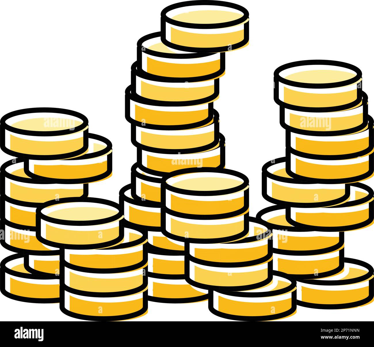 stack finance currency color icon vector illustration Stock Vector Image & Art - Alamy