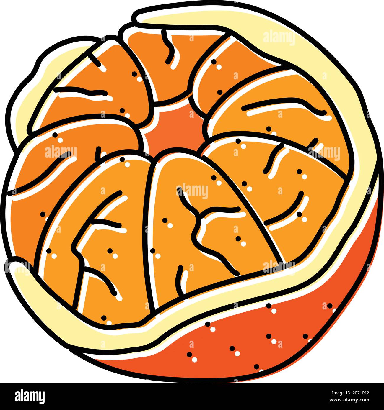 peeled mandarin color icon vector illustration Stock Vector Image & Art ...