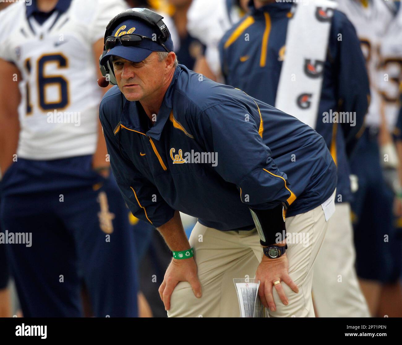 Cal Bears head coach Jeff Tedford during the game against the USC ...
