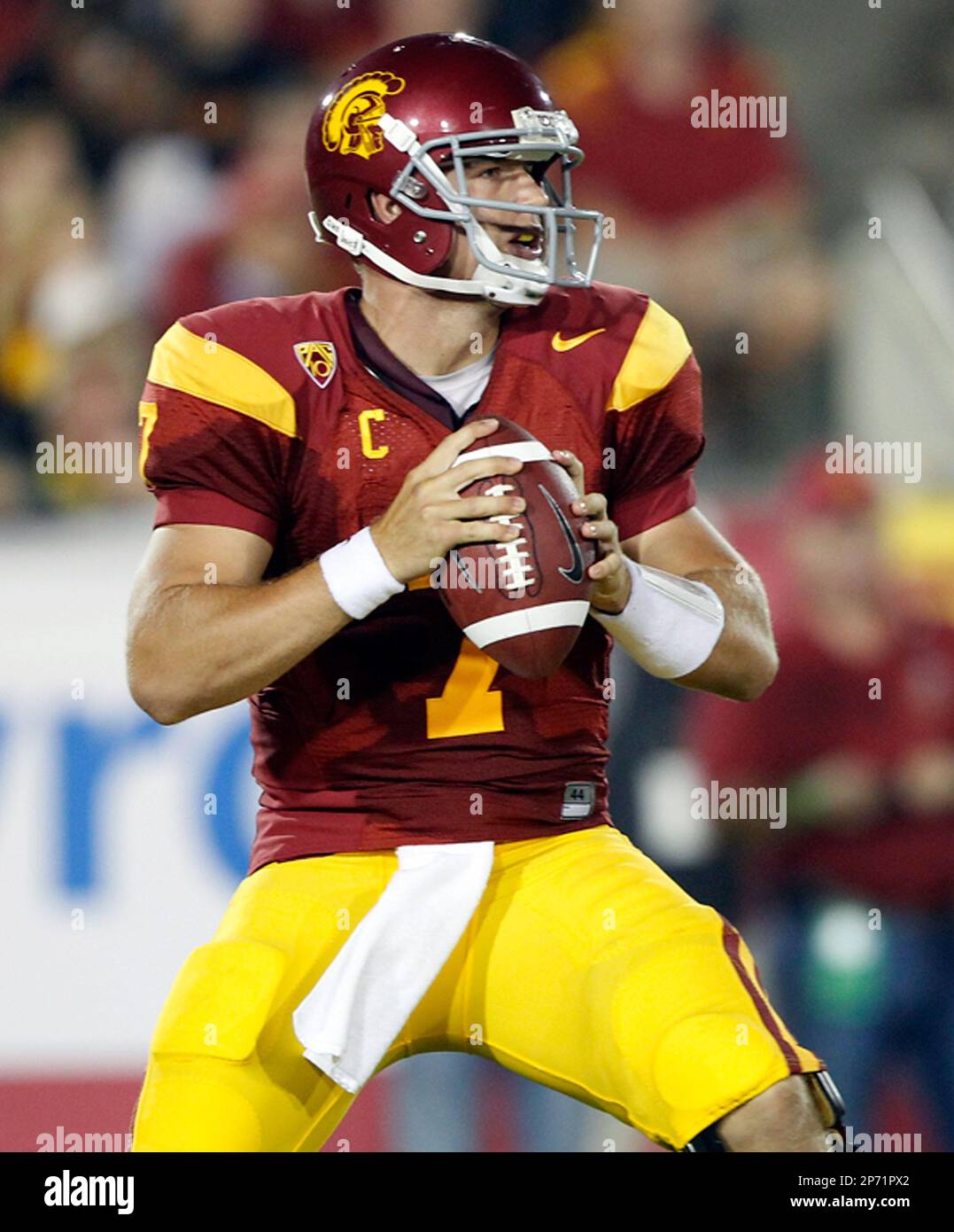 USC Trojans quarterback Matt Barkley (7) during the NCAA Football game ...