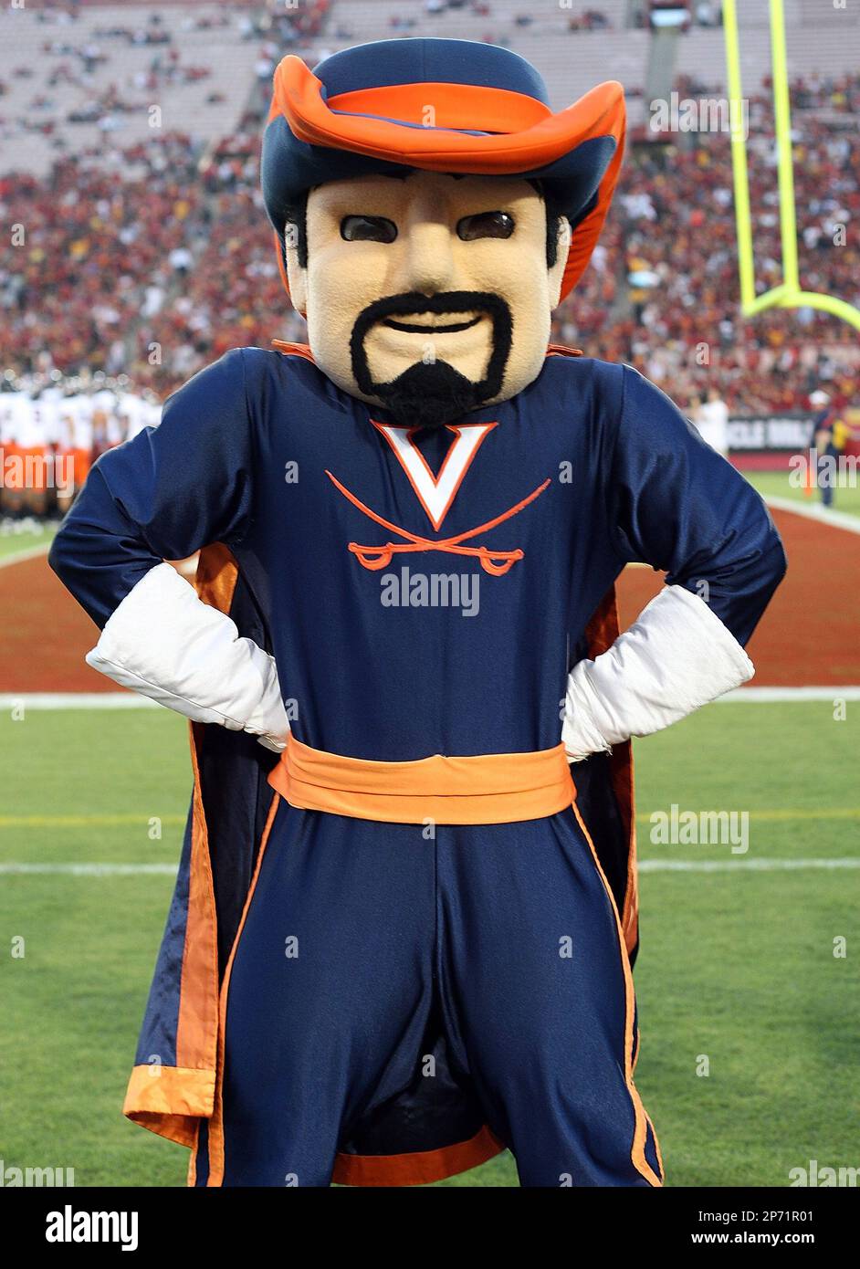 The Virginia Cavilers mascot during the NCAA Football game against USC ...