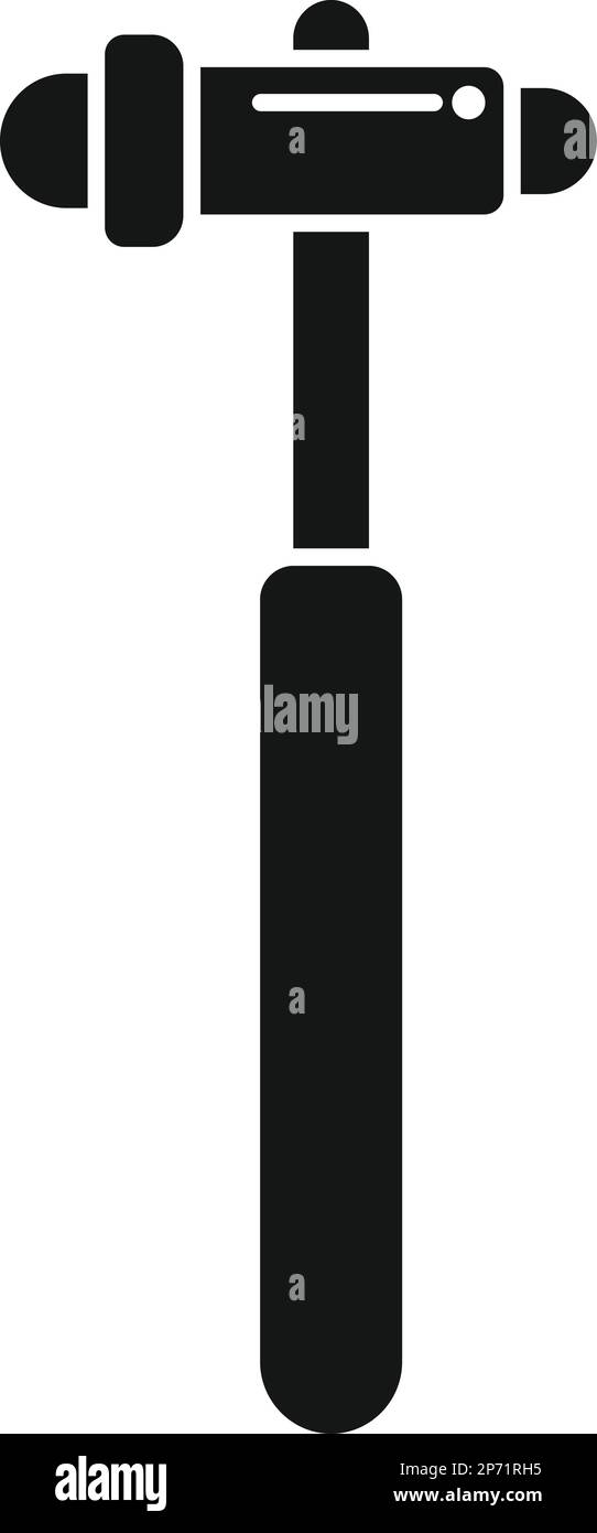 Medical bone hammer icon simple vector. Pain disease. Knee doctor Stock ...