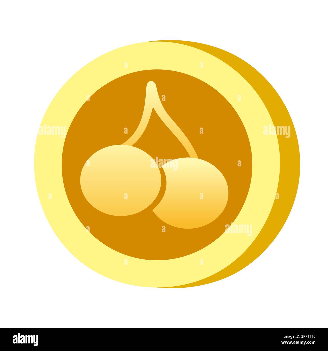 Icon Cherry Twins shape. Gambling symbol, object. Vector illustration ...