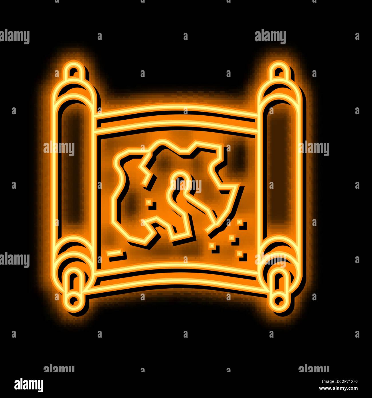 map medieval neon glow icon illustration Stock Vector Image & Art - Alamy