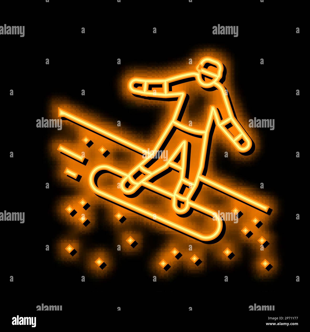 sand surfing neon glow icon illustration Stock Vector Image & Art - Alamy