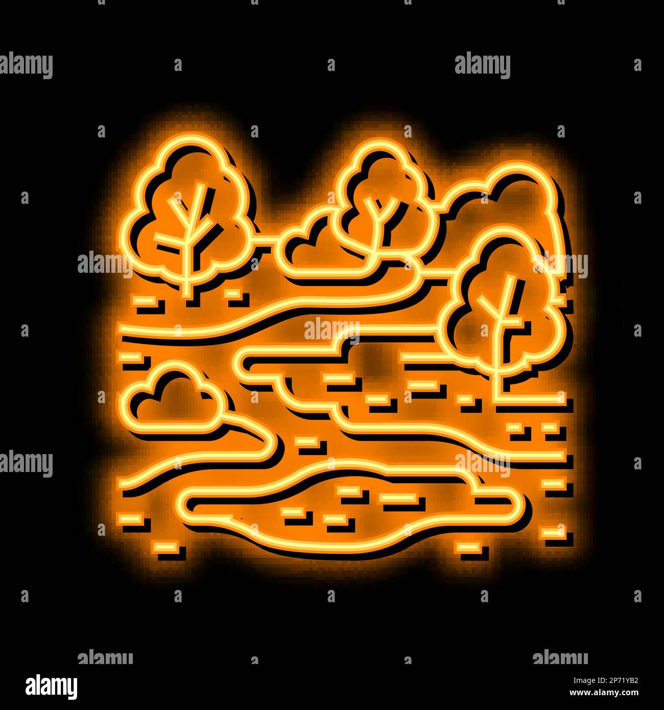 swamp nature neon glow icon illustration Stock Vector Image & Art - Alamy