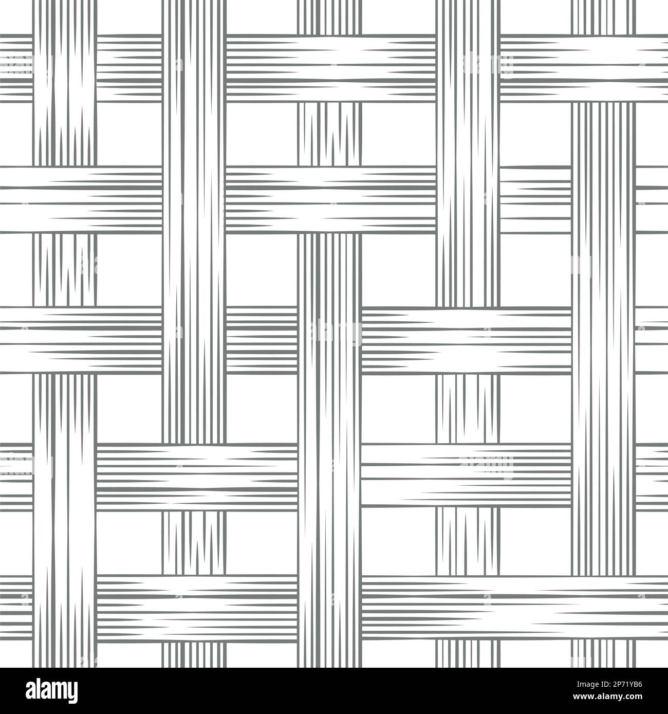 Wicker repeat texture seamless pattern. Wicker texture, basket, rattan, straw. Geometric vector ...