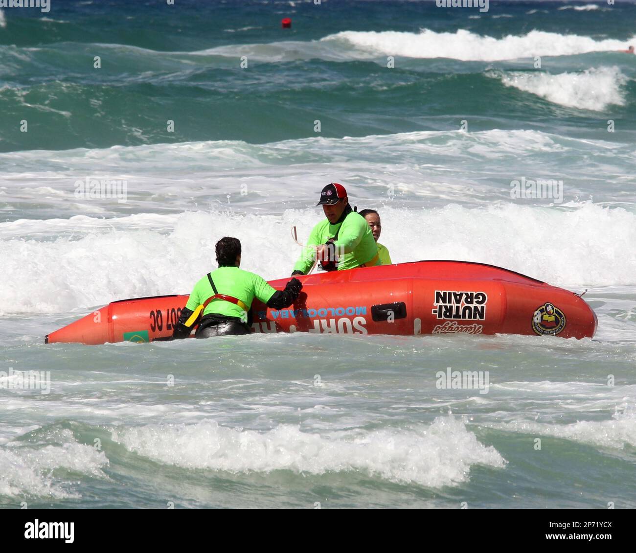 Safety Inflatable Rescue Boat flips over at the DHL 2011 Australian ...