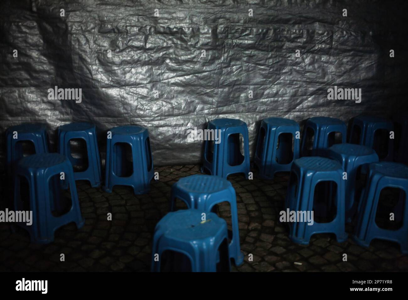 The auction is over and the stools are empty. The bird auction, which ...