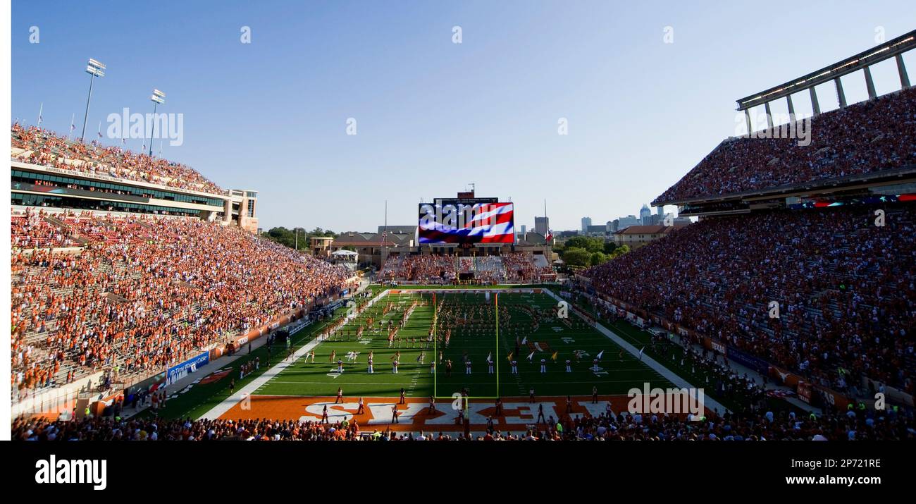 September 10, 2011: Texas Flag on the field during pre-game at the NCAA ...