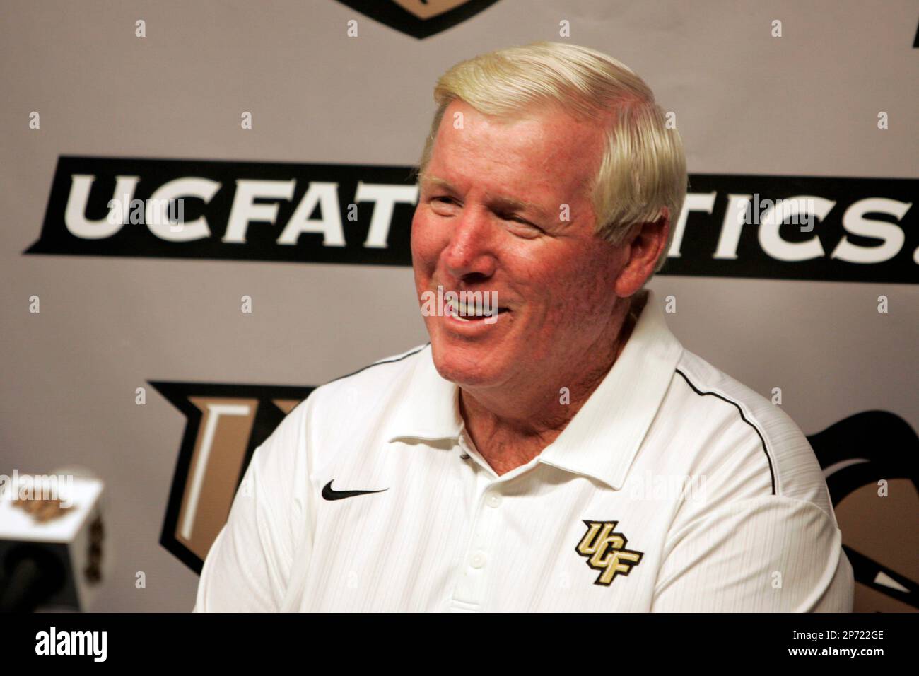 University of Central Florida's head coach George O'Leary speaks during ...